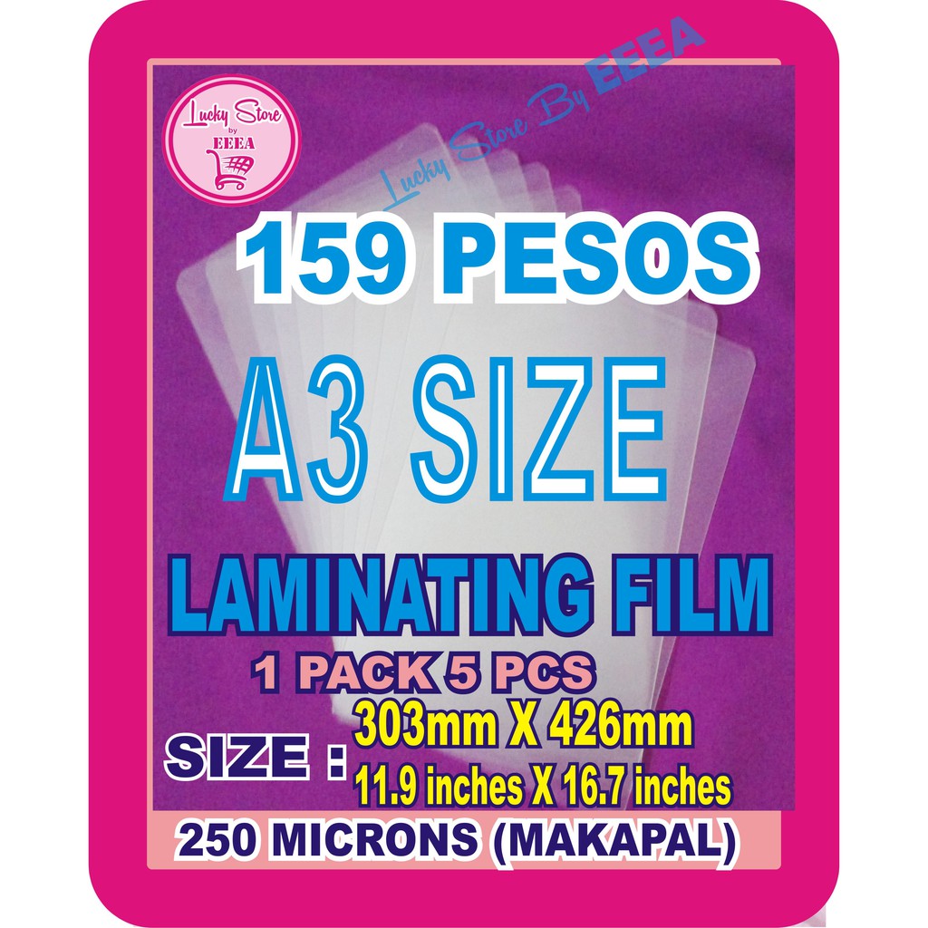Lucky Store By EEEA Laminating Film A3 Size (250 microns Makapal ...