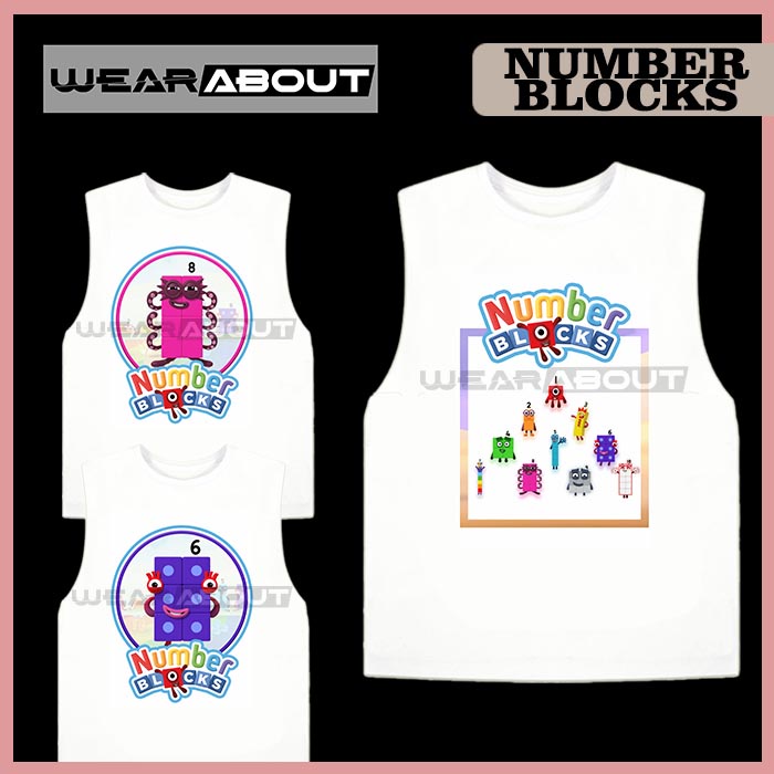 NUMBER BLOCKS Muscle Tee number blocks for kids and adults NUMBER 6-10 ...