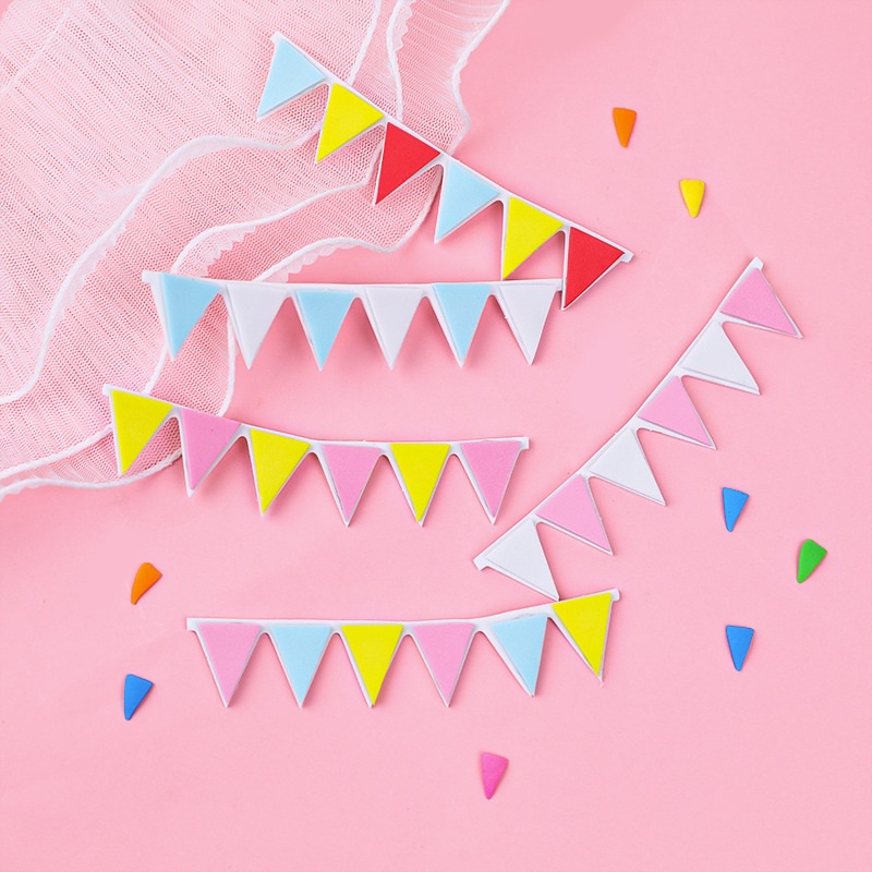 Triangle Flag Cake Topper Cake Decoration EVA海绵三角插旗 彩旗拉旗插牌蛋糕装饰 | Shopee ...