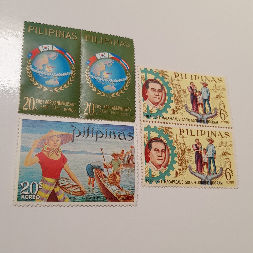 Collectible Stamp set: (Original) Pres.Macapagal, Socio Eco- Iloilo ...