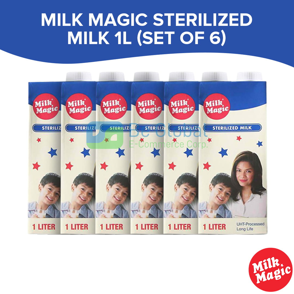 Milk Magic - Sterilized Milk 1 Liter (Set of 6) - EXP Date: January 25 ...
