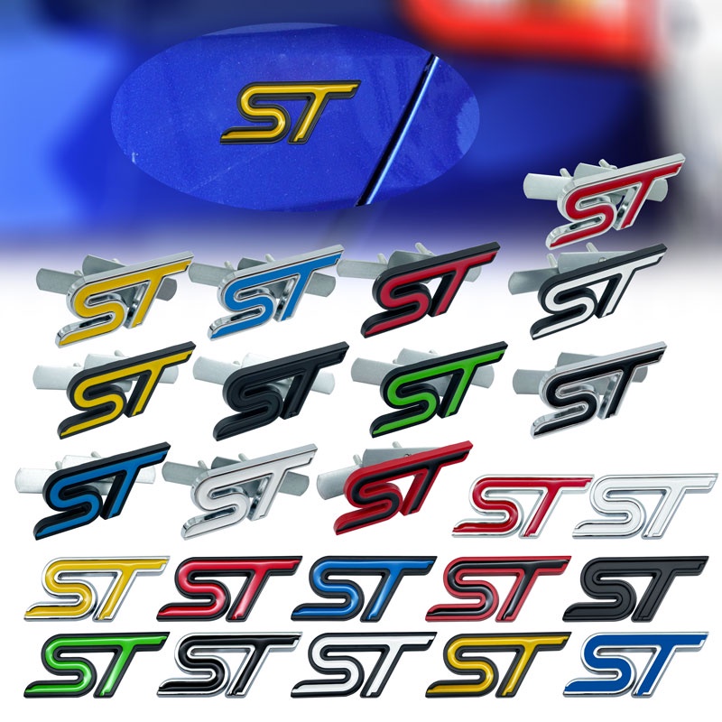 3D Metal Car Sticker ST Badge Emblem Decal Front Grille Decor For Ford ...