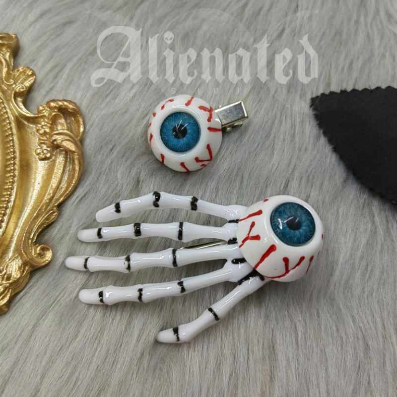 Alienated Shop | Eyeball Skeleton Hair Clip Gothic Grunge Witch Punk ...