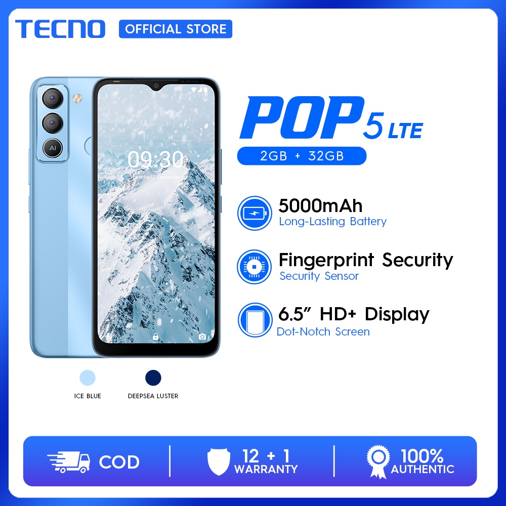 Tecno POP 5 LTE (2GB + 32GB) | Shopee Philippines