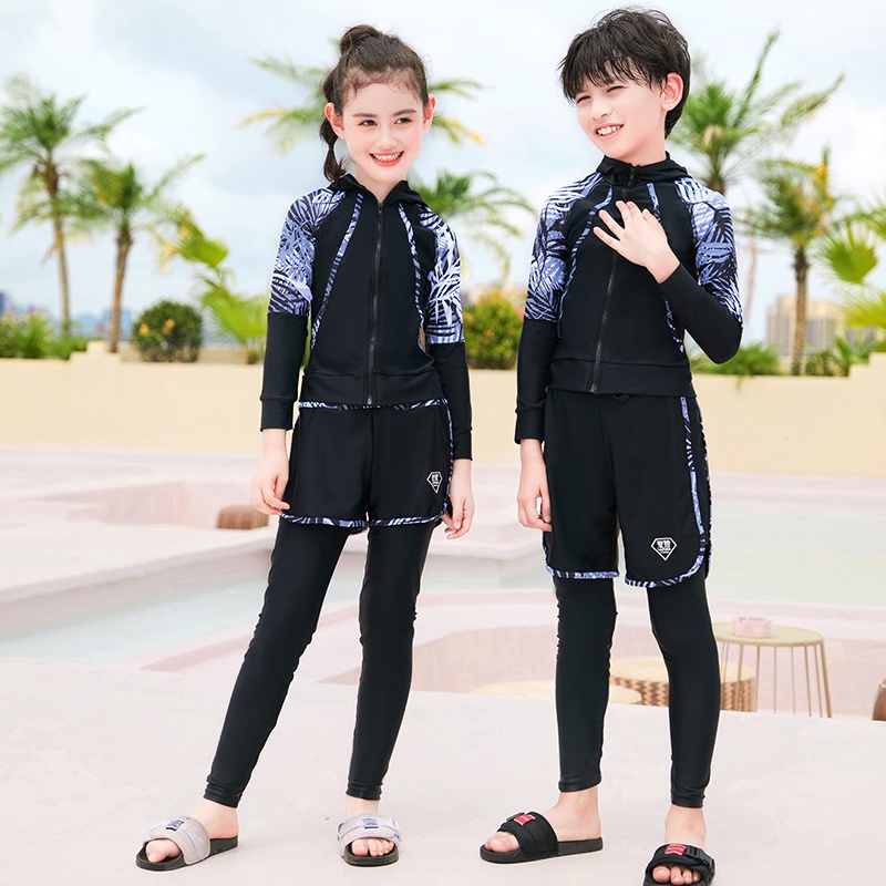 Kids Wetsuit For Girls Kids Dive Skin Suit - 1mm Full Body Rash Guard ...
