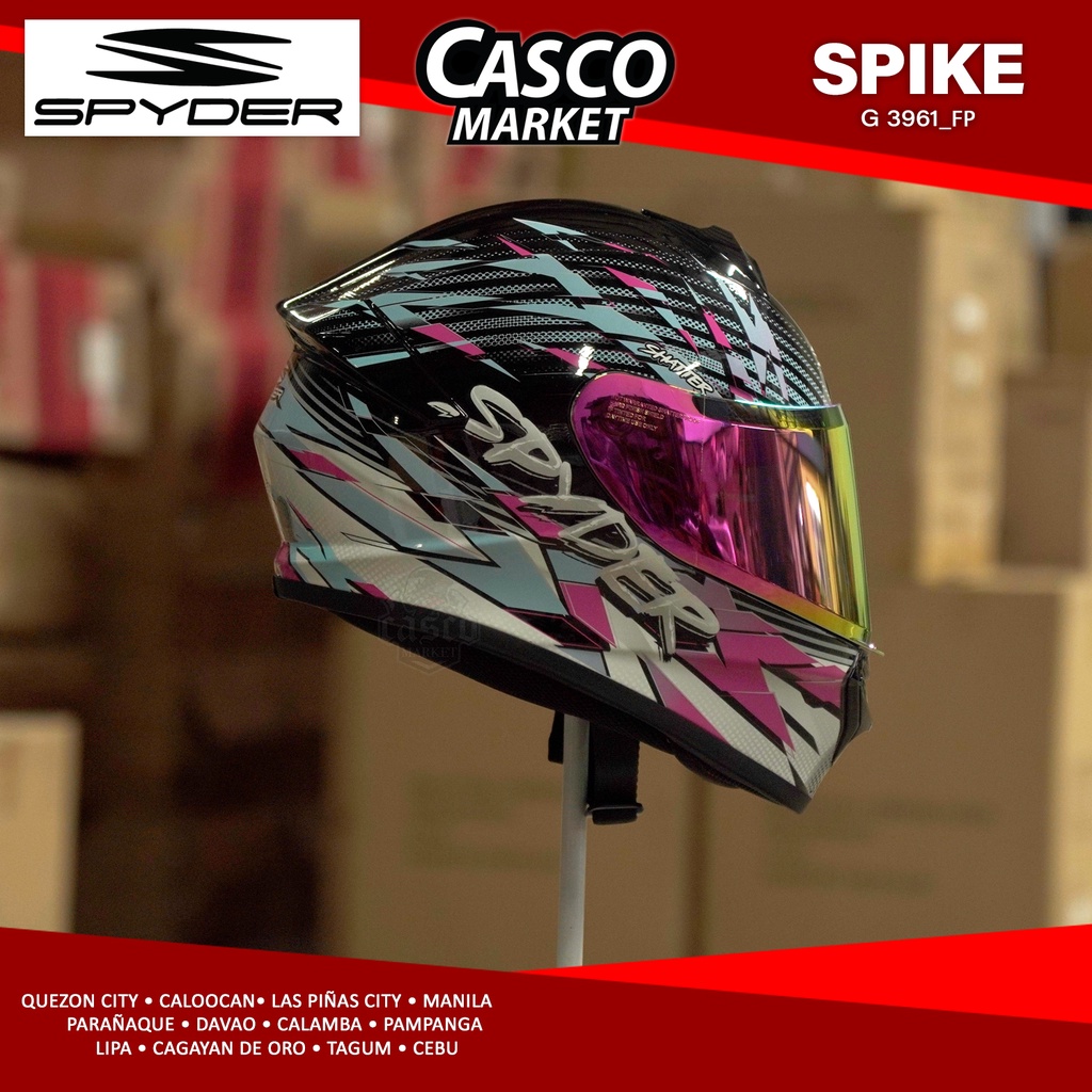 SPYDER SPIKE 2 G SHATTER FULL FACE SINGLE VISOR MOTORCYCLE HELMET ...
