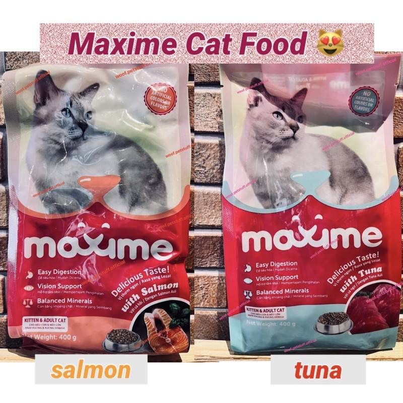 Maxime Dry Cat Food Kitten And Adult Cats Tuna Salmon Flavor