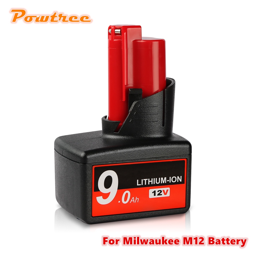 Powtree 12V 9.0Ah 9000mAh Lithium-ion Replacement M12 Battery For ...