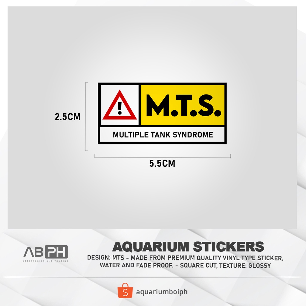 MTS Multiple Tank Syndrome - ABPH Aquarium Sticker 4pcs | Shopee ...