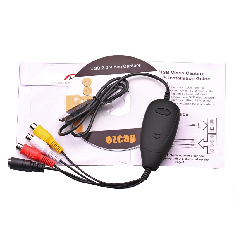 USB 2.0 RCA S-Video Video Capture Card record for VCR VHS TV Box DVD ...