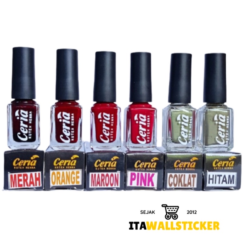 Cheerful Henna Nail Muslimah Assorted Colors Long Lasting Halal And ...