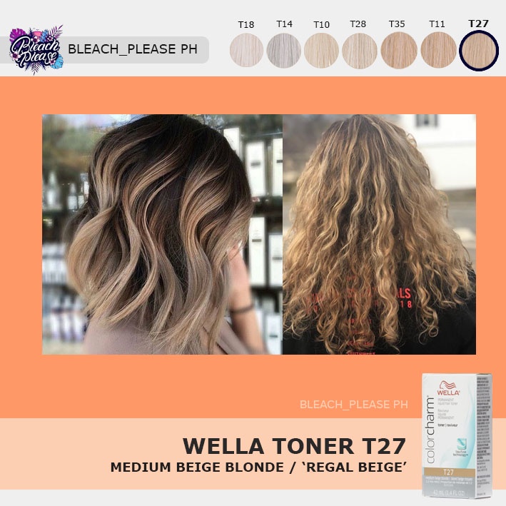 Wella T27 Hair Toner for Medium Beige Blonde Hair - Permanent Color ...