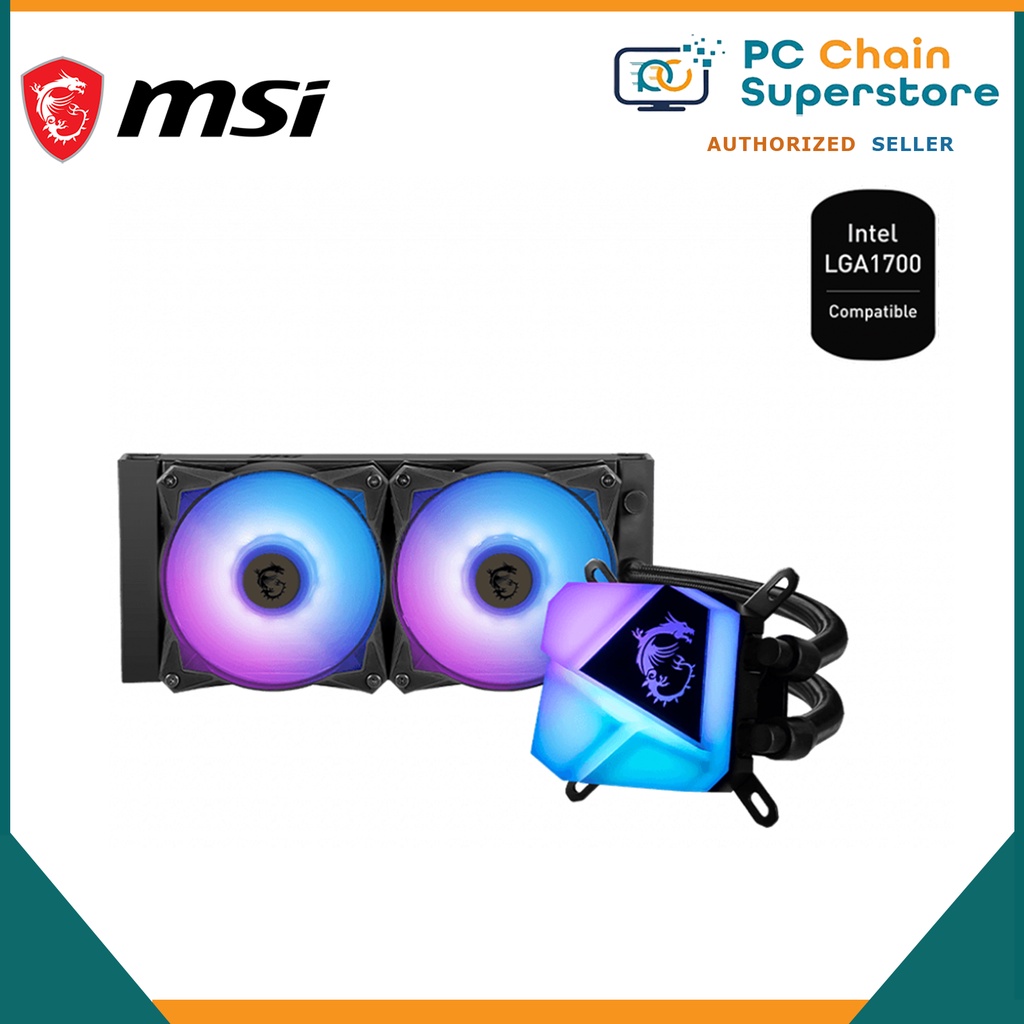 MSI MAG Coreliquid C240 240mm ARGB AIO Liquid CPU Cooler | Shopee ...