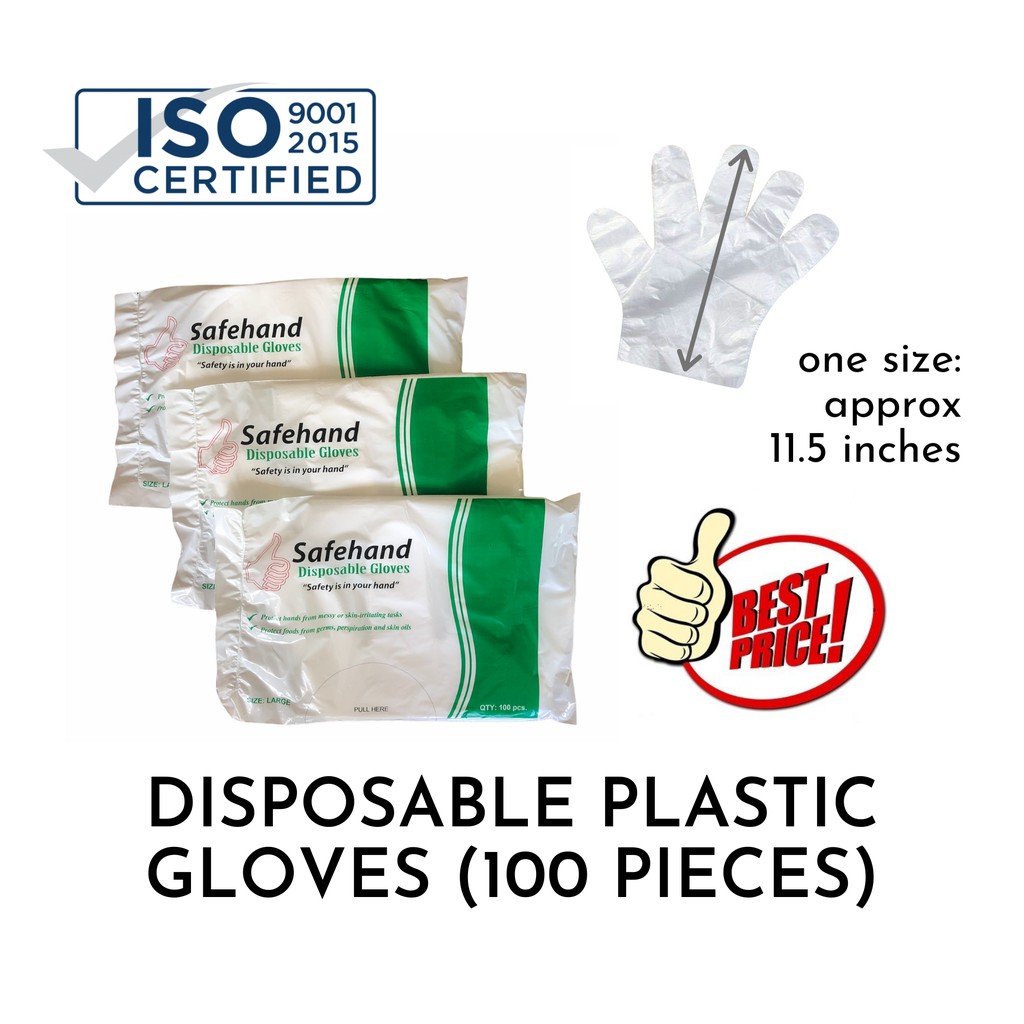 Disposable Plastic Gloves (100 Pieces Per Pack) | Shopee Philippines