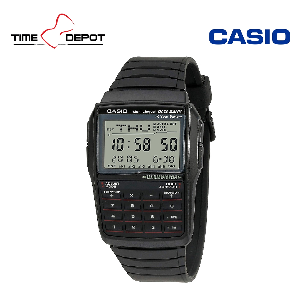 Casio DBC-32-1ADF Digital Black Resin Strap Watch Calculator For Men ...