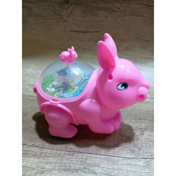 Pull Rabbit Educational Toys Can Walk And Turn On | Shopee Philippines
