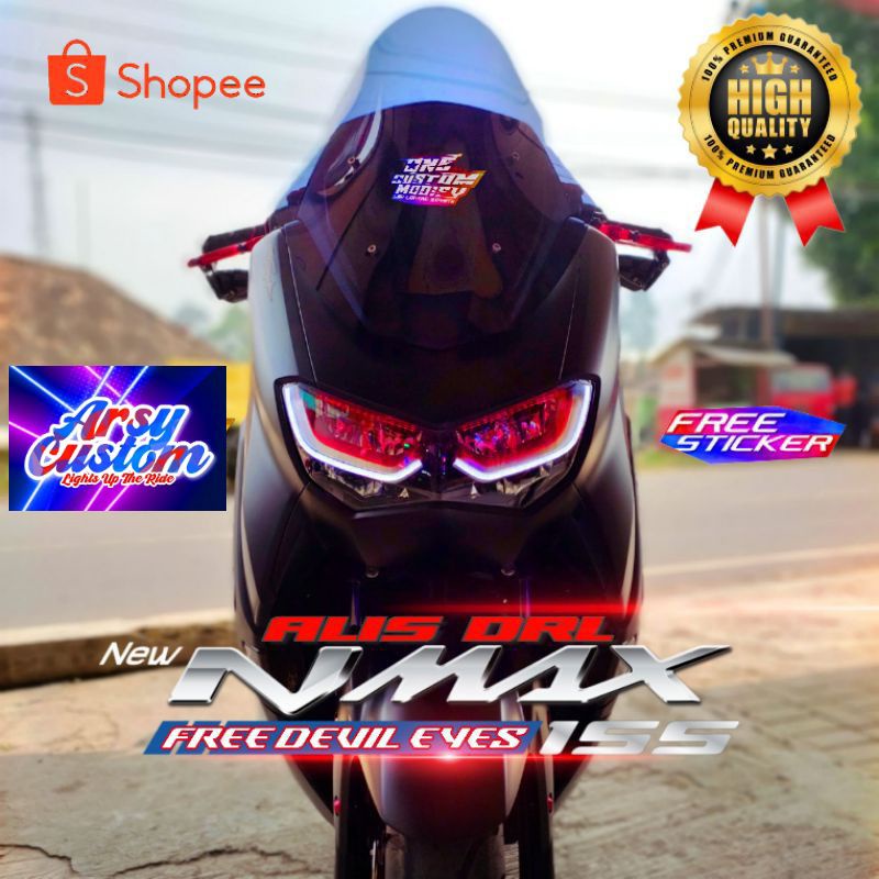 Nmax LED Eyebrow Lamp New Bonus Devil Eyes Eyebrow Lamp Headlamp DRL ...