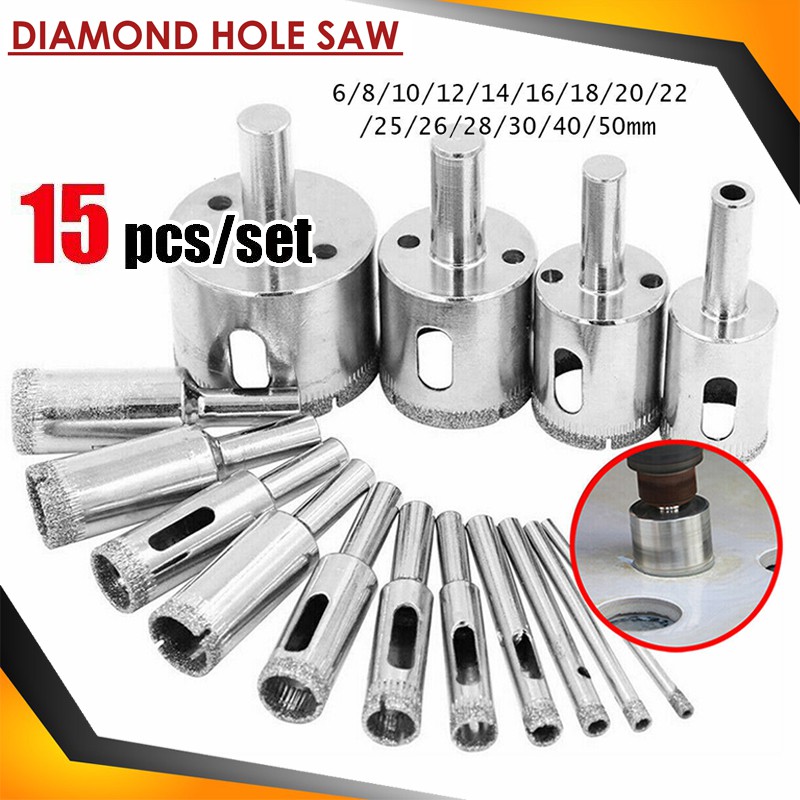 Diamond Hole Saw for Tiles Diamond Coated Glass Tile Marble Hole Opener ...