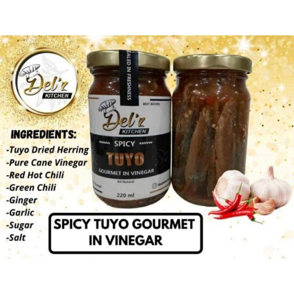Baguio Del'z Kitchen Spicy Tuyo Gourmet In Vinegar 220ml | Shopee ...