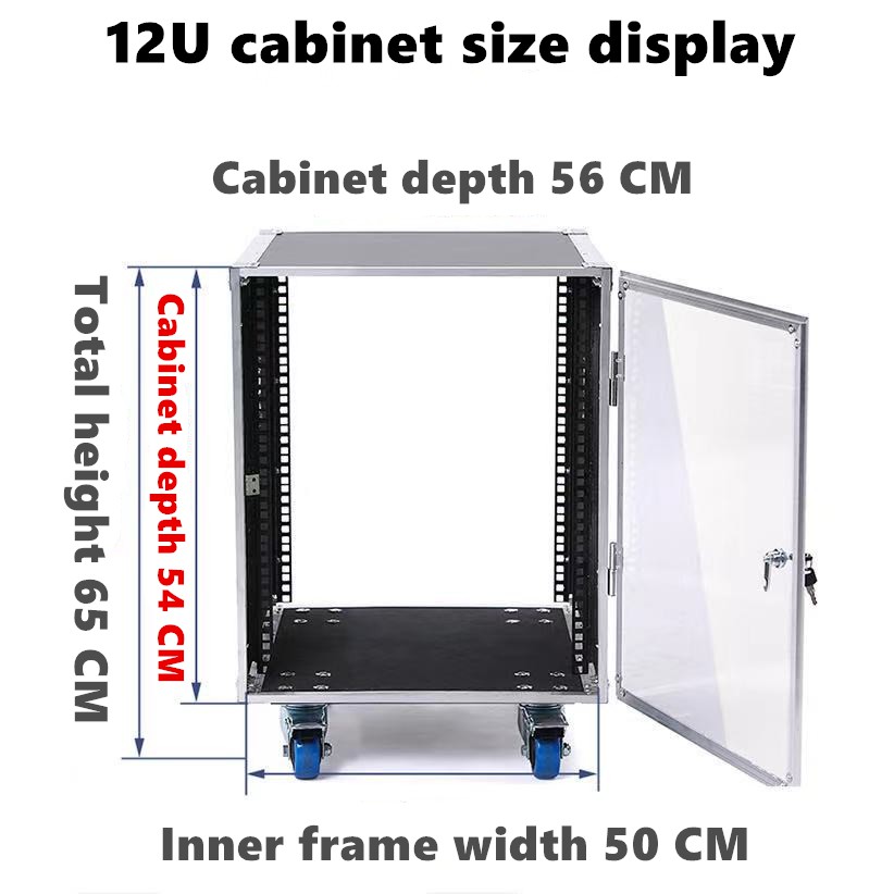 12U audio mixer rack DJ road case shock amplifier rack open frame ...
