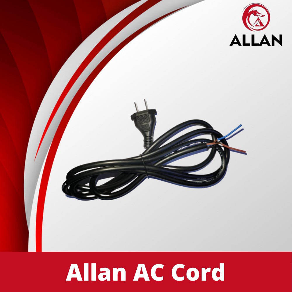 1pc Allan AC CORD /AC cable/ with plug for electric appliances | Shopee ...