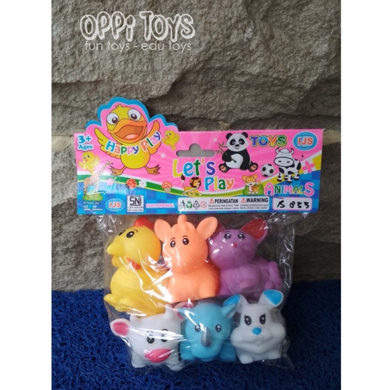 Encit Animal Rubber Toys 6 Pcs Vynil B833 - Rubber Animal Cit Baby Bath ...