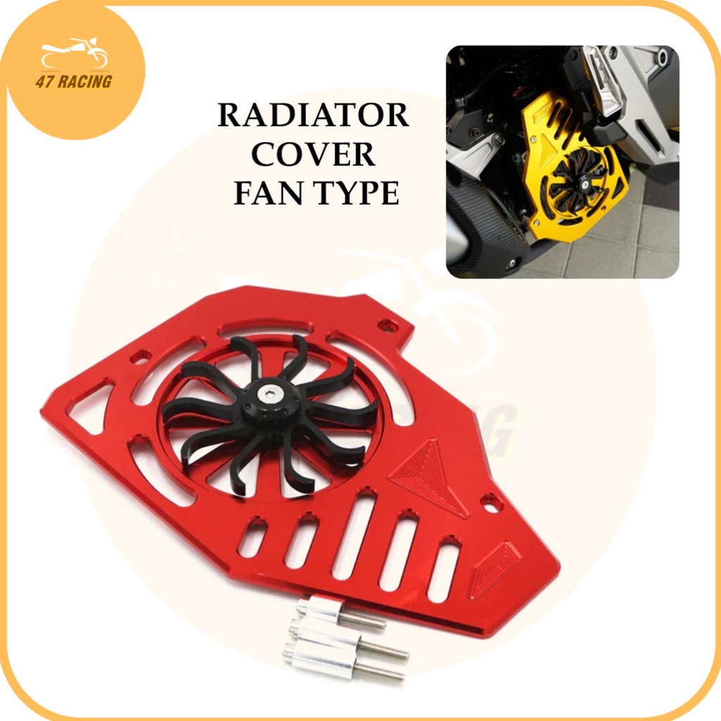 47Racing Motorcycle radiator cover fan type click i 125/150,nmax 2020 ...