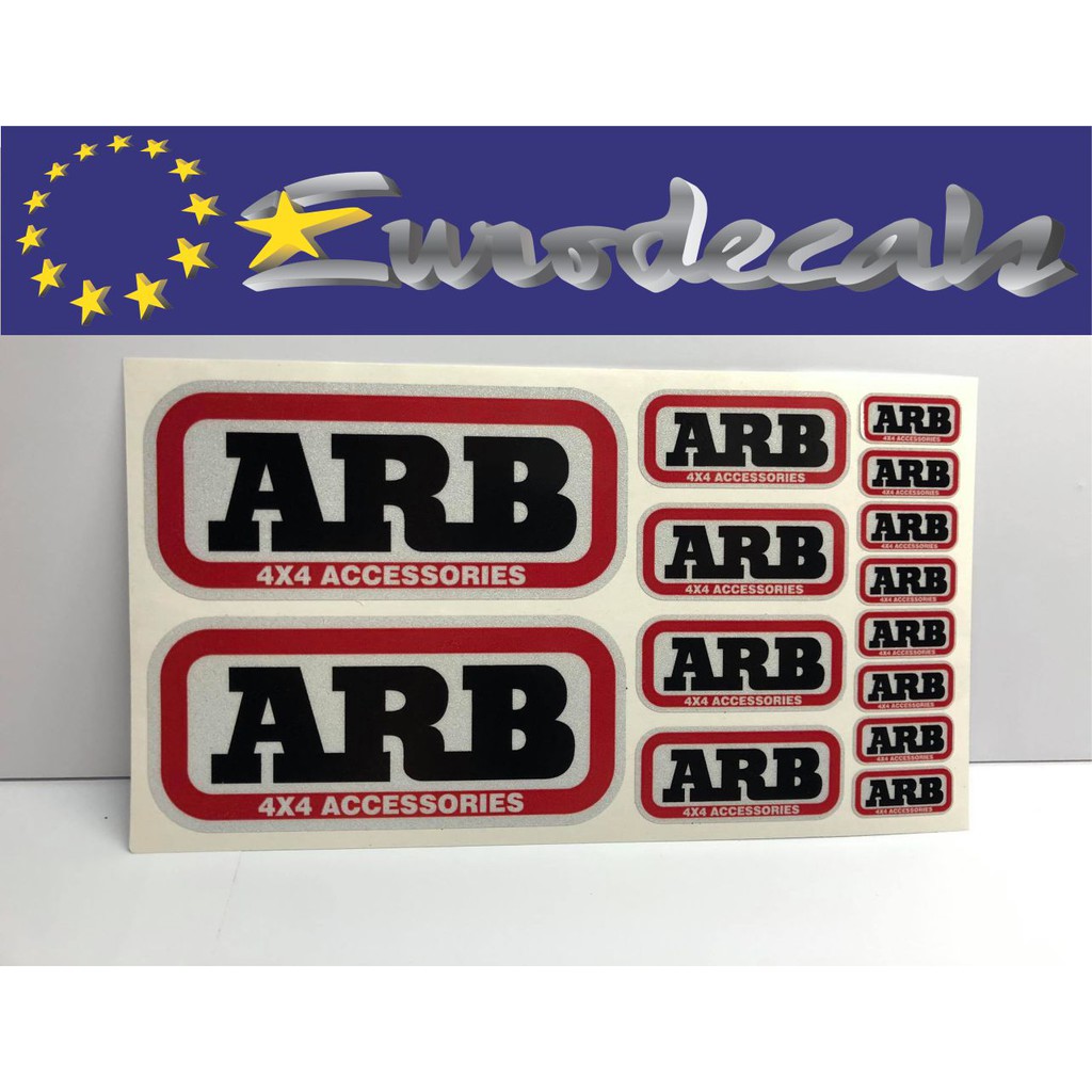 Eurodecals 3 size of ARB Set for 4x4 3M Reflective printed sticker ...