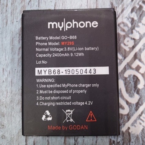 Original Msm.hk Myphone Cellphone Battery For (MY29S) High Quality ...