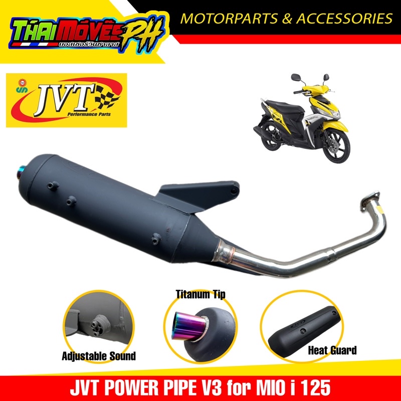 JVT POWER PIPE V3 for MIO I 125 (Adjustable Sound) | Shopee Philippines