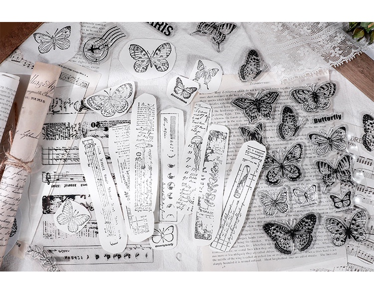 16 designs Clear Silicone Stamp [Vintage Pie Series] DIY Scrapbook Junk ...
