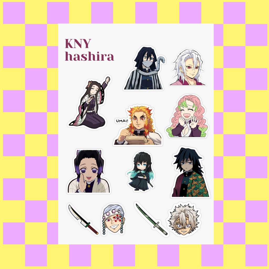 5k All-In-One CUTTING ANIME Sticker - Kimetsu no Yaiba Hashira | Shopee ...