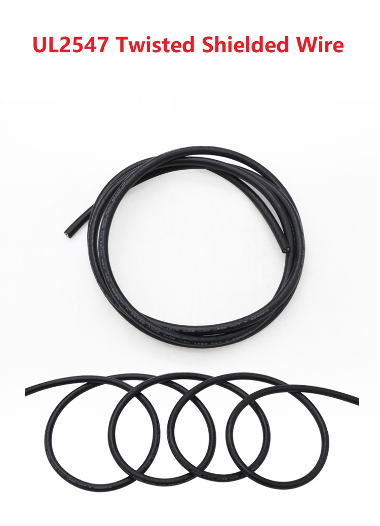 5M UL2547 Signal Shielded Wire Cable 22 24 26 28 30 AWG PVC Insulated 2 ...