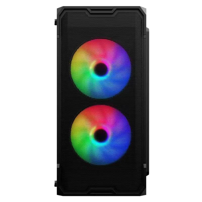 KEYTECH T100 TEMPERED GLASS Side MESH Front panel, Gaming PC Case Black ...