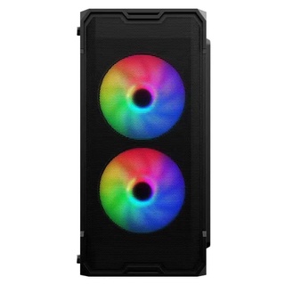 KEYTECH T100 TEMPERED GLASS Side MESH Front panel, Gaming PC Case Black ...