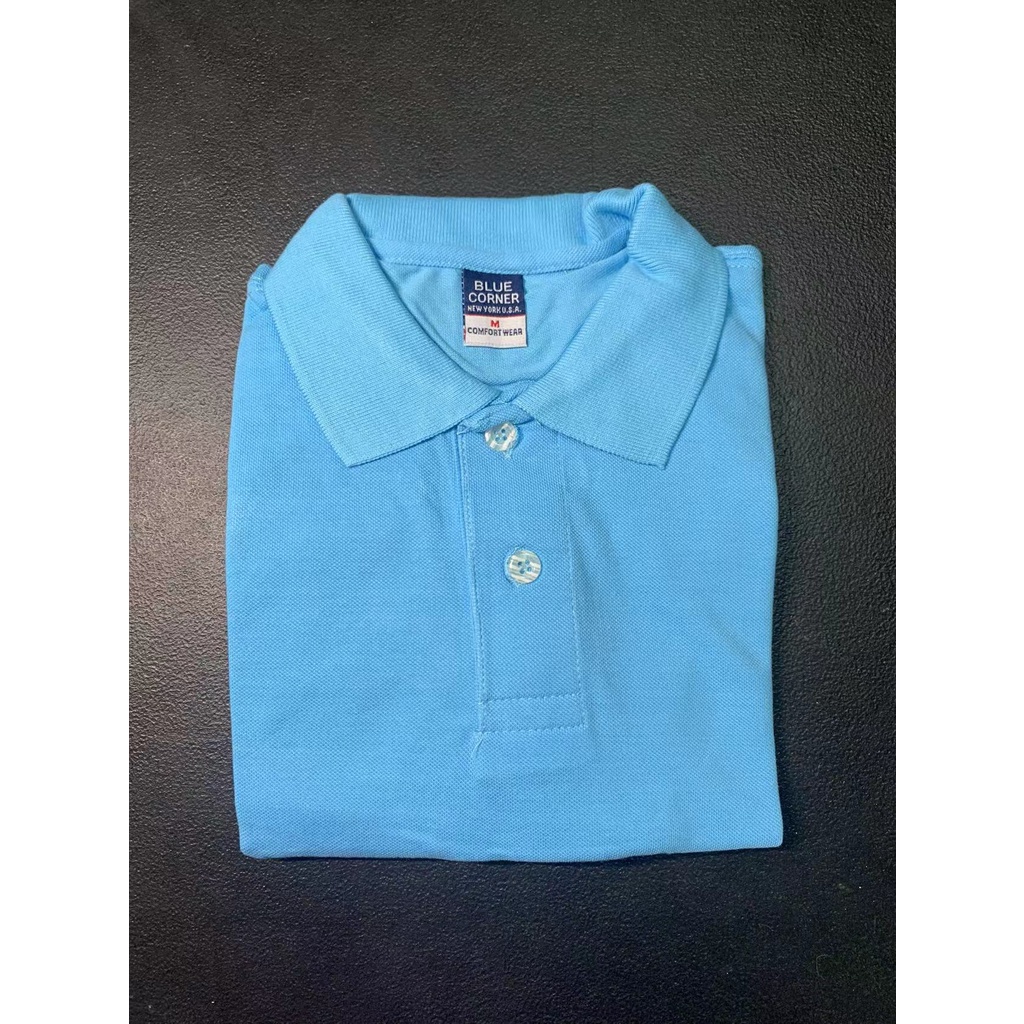 Blue Corner Men's Polo Shirt Plain Colored Comfort Wear with Collar ...