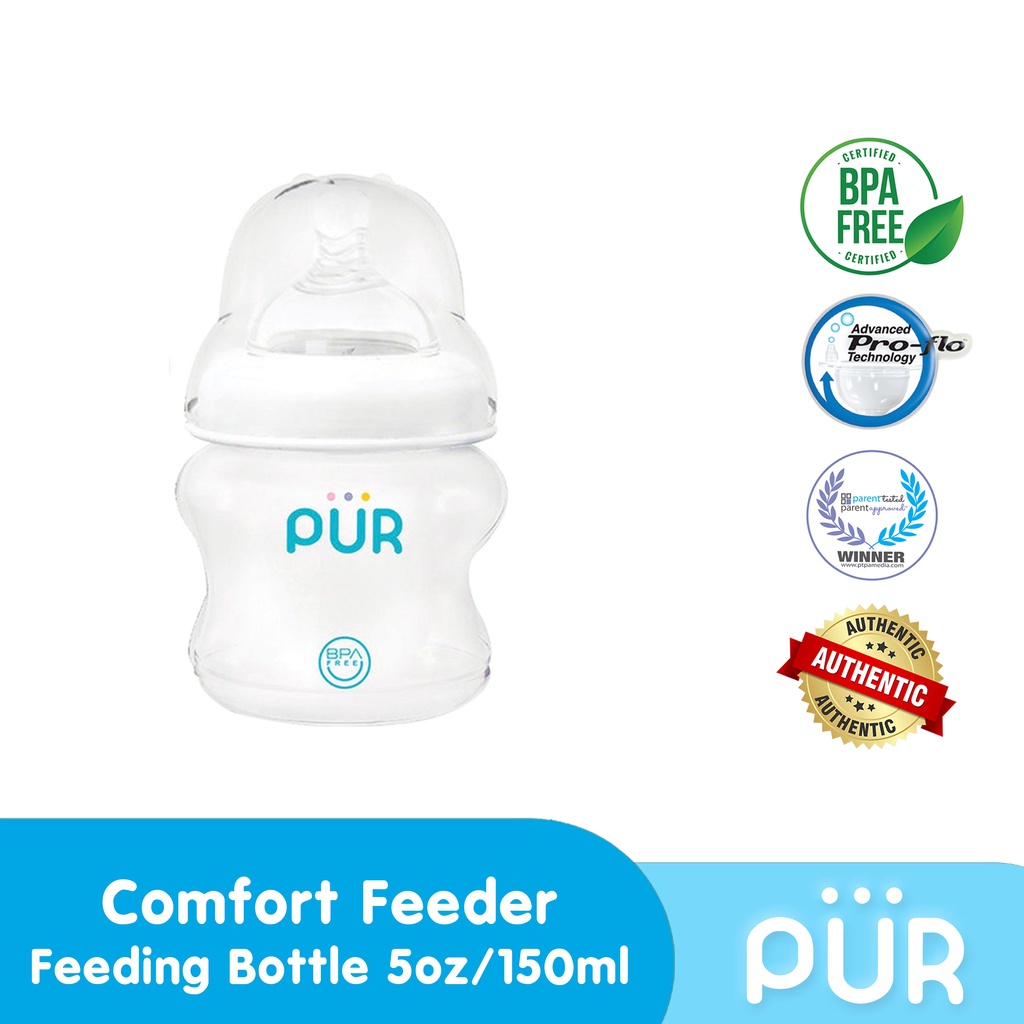Pur Comfort Feeder Wide Neck Bottle 5 oz./130 ml. (100% Anti-Colic ...