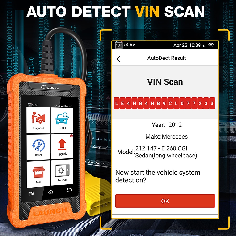 LAUNCH X431 Elite Full System Full Function for Benz Auto OBD OBD2 ...