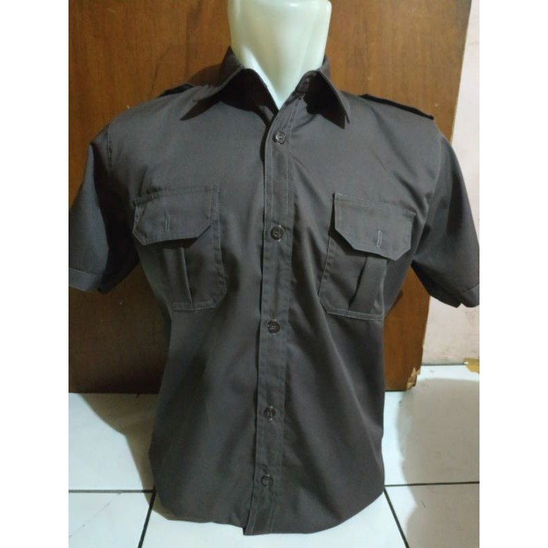 KEMEJA Pdh PDL Plain Long And Short Shirt Shirt | Shopee Philippines