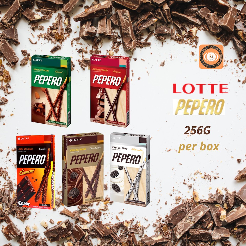 LOTTE PEPERO CHOCOLATE STICK ALMOND/WHITE COOKIES/CHOCO COOKIES/CRUNCHY ...
