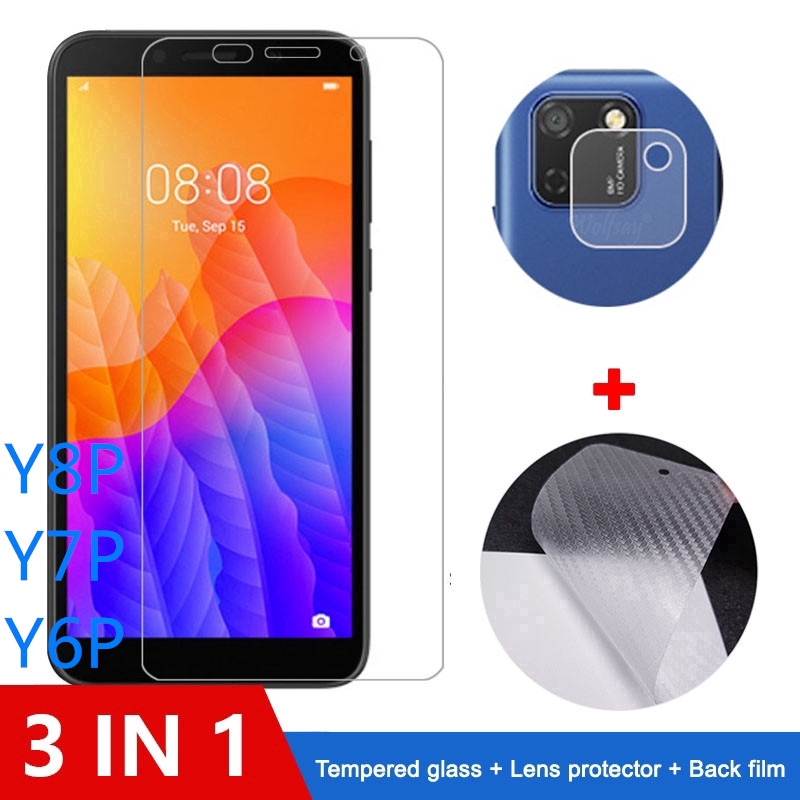 3-in1 Huawei Y6P Tempered Glass Huawei Y5P Y6P Y7P Y8P Y9s Y6s Y9 Prime ...