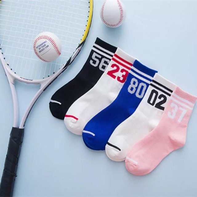 Girls Sport Socks 100%Cotton Mid-cut New Fashion | Shopee Philippines