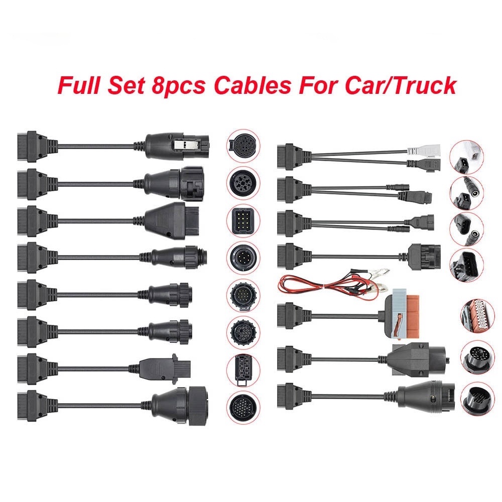 Full Set 8 Cables for Truck Car Automotivo For Scania For BMW OBD OBD2 ...