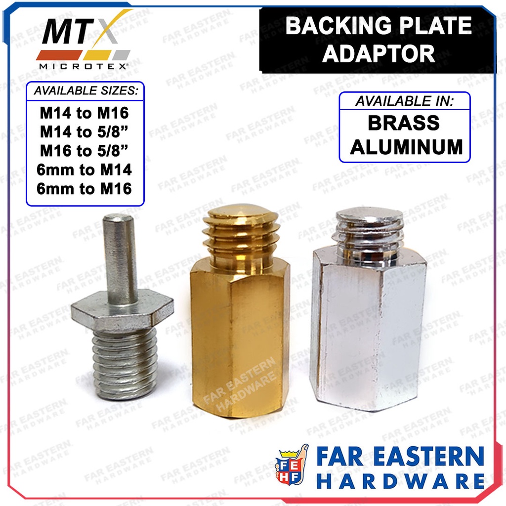MICROTEX Backing Plate Adaptor for Polisher M14 M16 6mm 5/8 Adapter ...