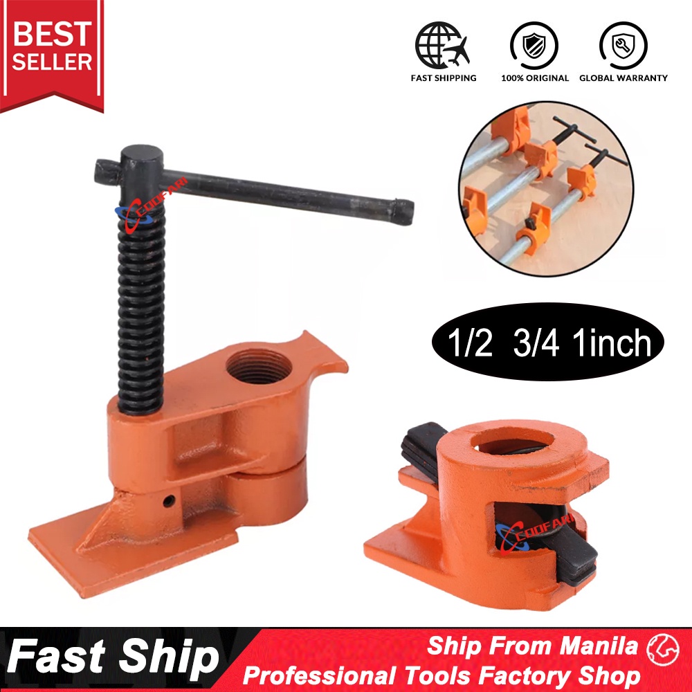 【Optional】COOFARI 1/2" 3/4" 1" Pipe Clamp Wood working clamp Original ...