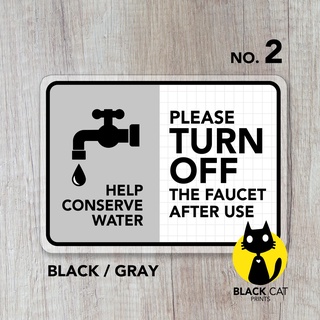 Please Turn Off the Faucet After Use Sign | Laminated Signage | Sign ...