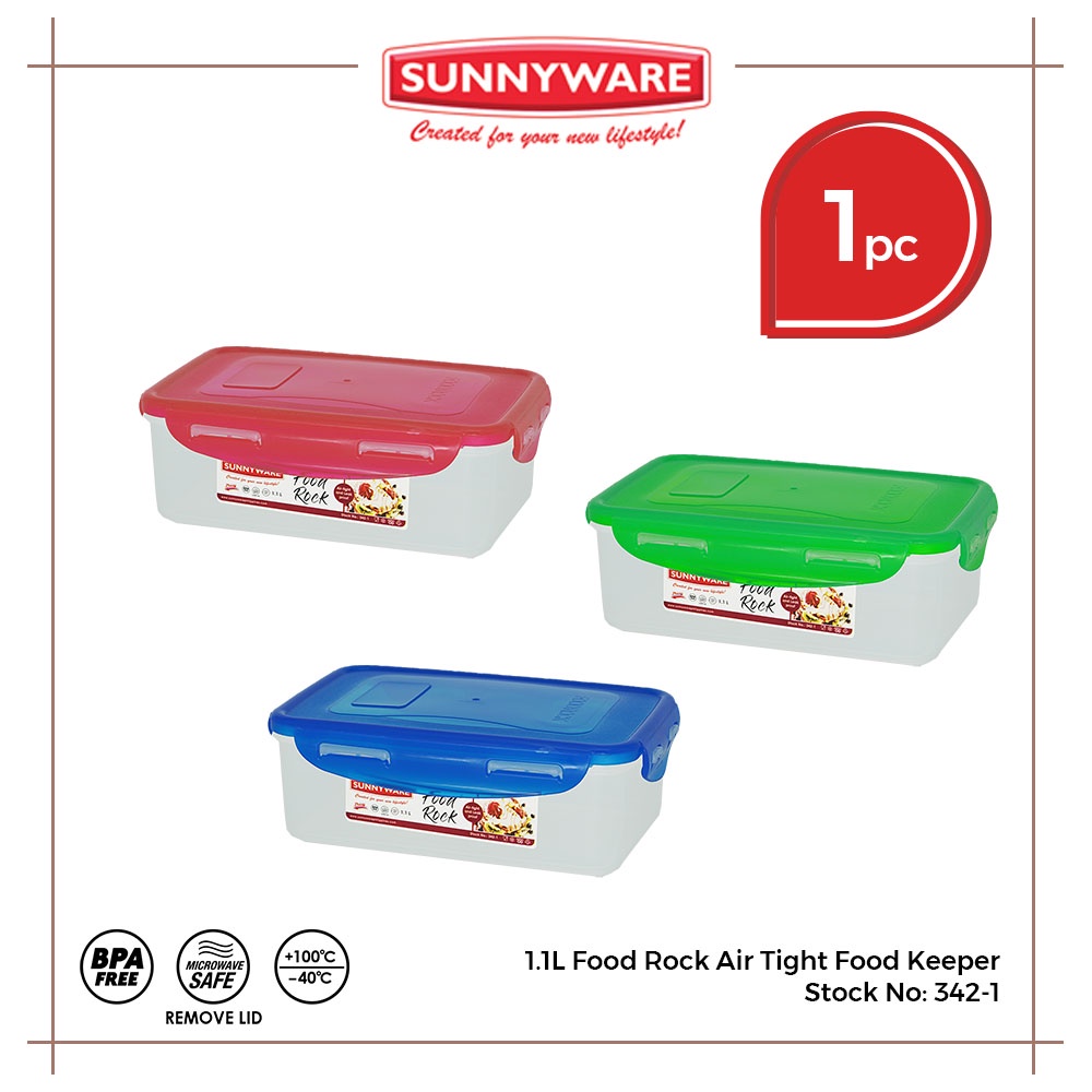 Sunnyware 342-1 1.1 L Food Rock Air Tight Food Keeper Container Leak ...