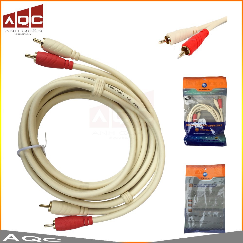 Choseal Genuine Beautiful 2 To 2 AV speaker cable (1,8m) | Shopee ...