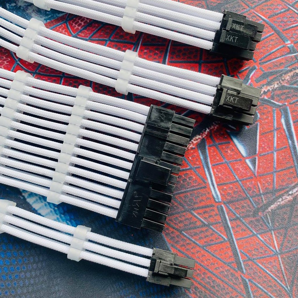 PSU Extension Cable Kit White Black Red Orange Pink | Shopee Philippines