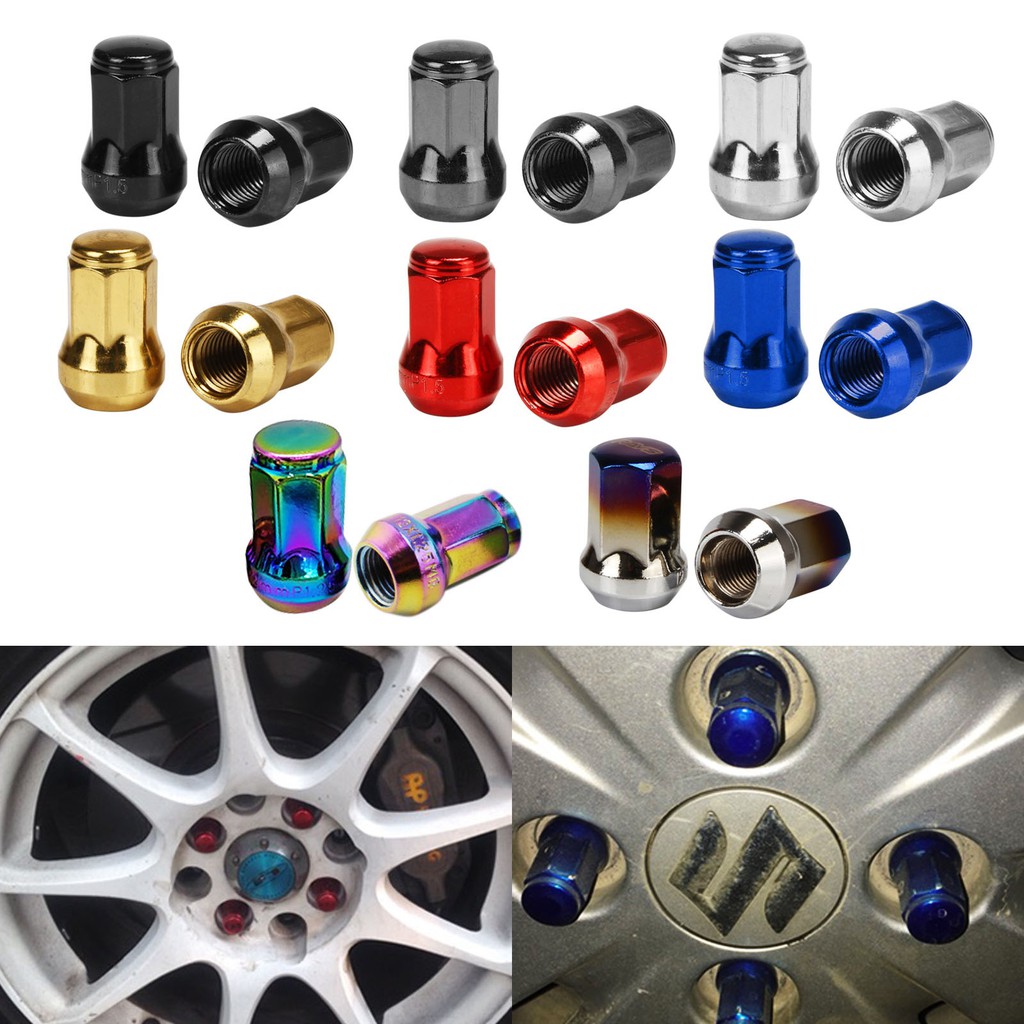 Heptagon Wheel Lock Nuts Set with Socket 20pcs Steel Forged Tire Wheel ...